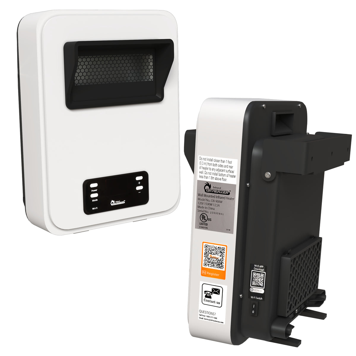DR-908W - Infrared Heater with WiFi - Wall Heater - Electric Heaters f ...